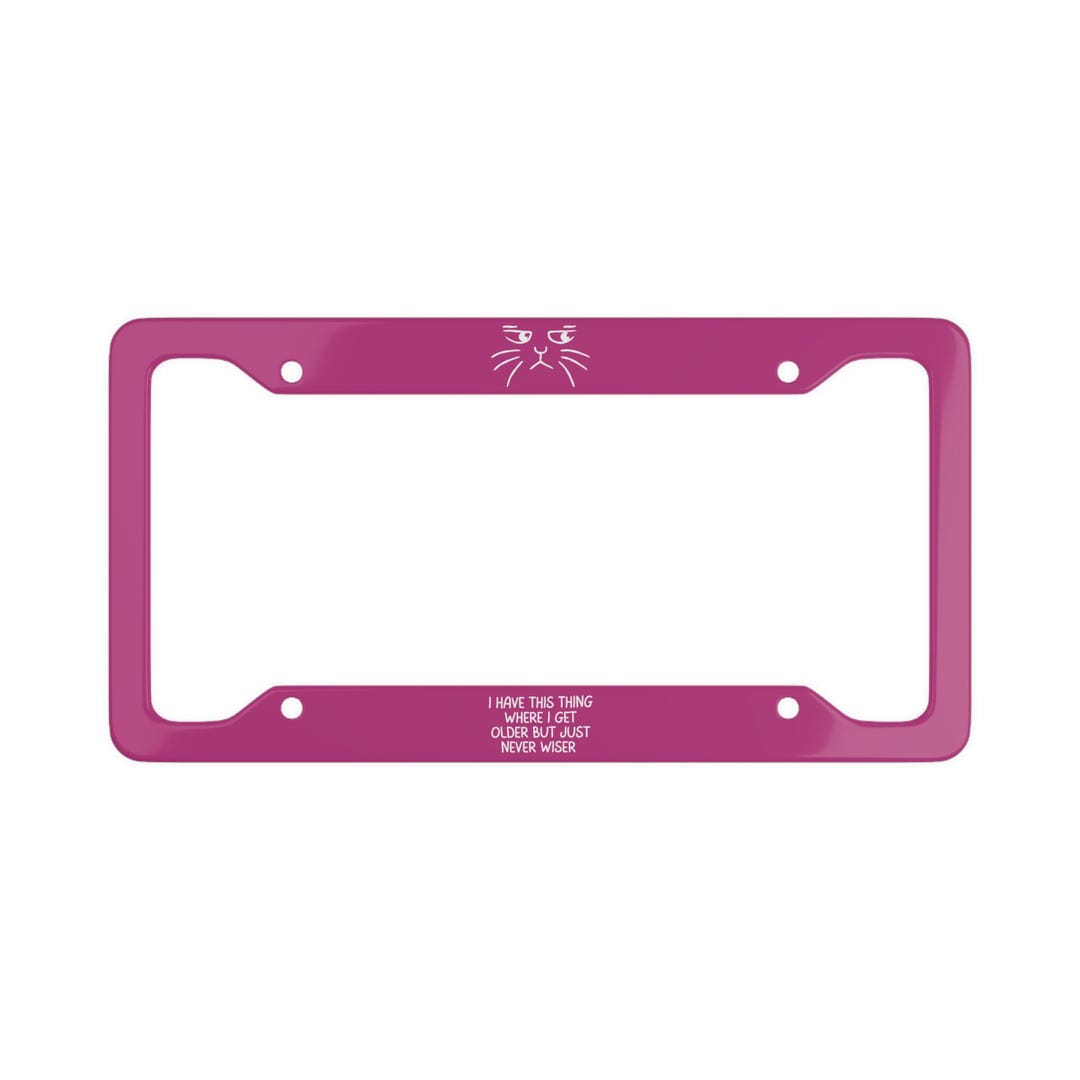 Pink & White Taylor Swift Inspired Cat Theme License Plate Frame Older ...