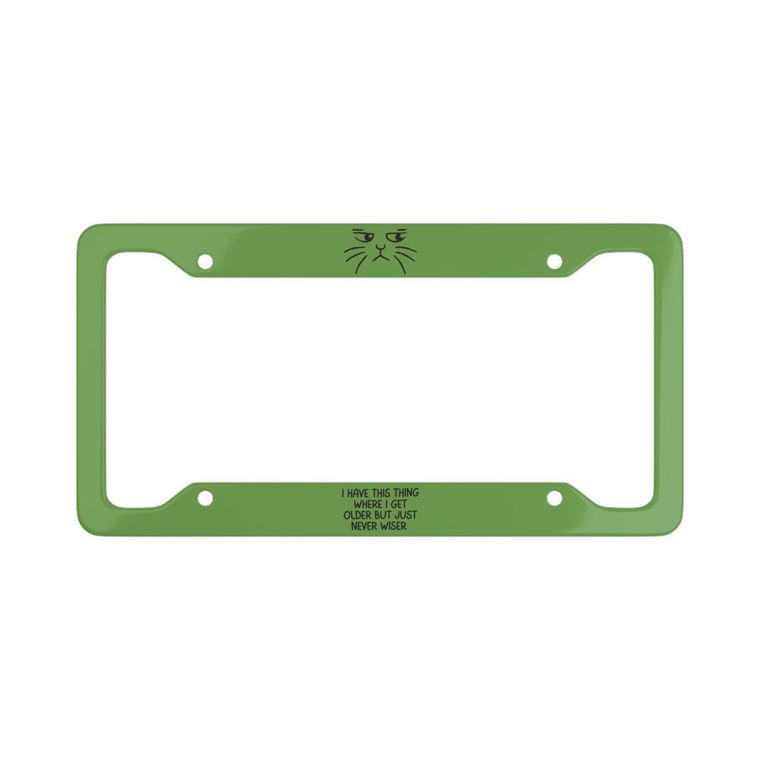 Green Taylor Swift Inspired Cat Theme License Plate Frame Older Never ...