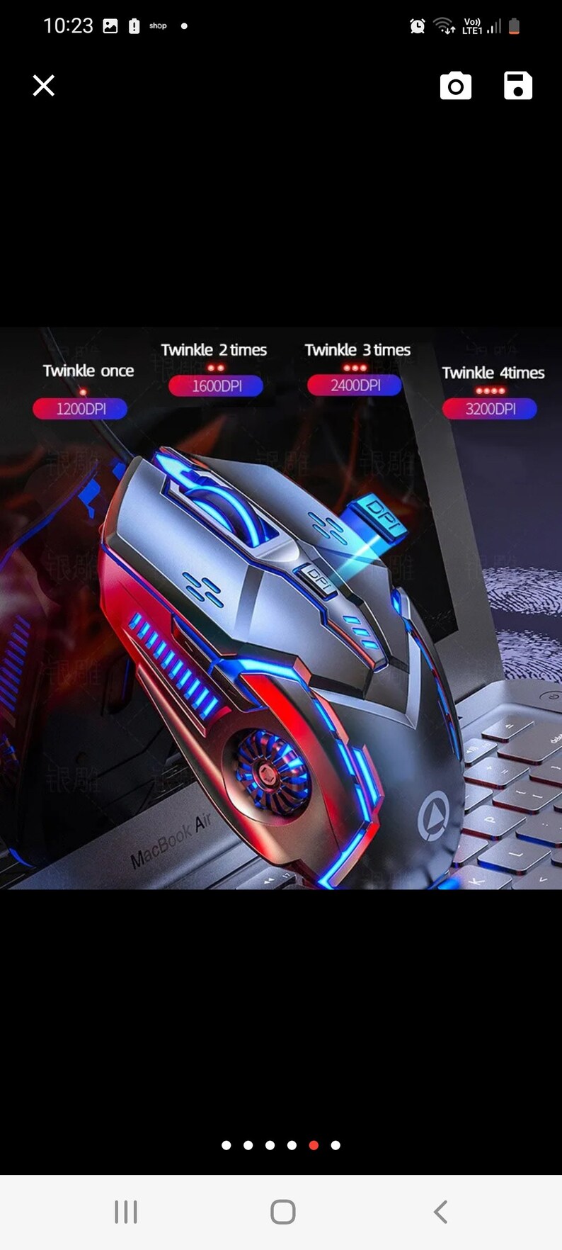 Aqua Blue Gaming Mouse - Etsy