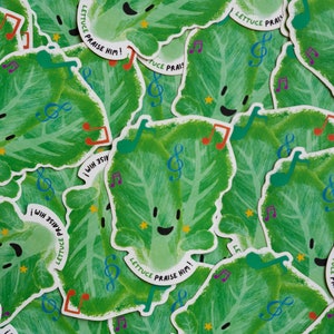 Lettuce Praise Him! | Faith Sticker | Lettuce Sticker | Cute Christian ...