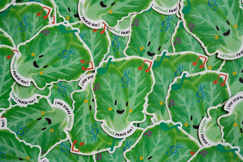 Lettuce Praise Him! | Faith Sticker | Lettuce Sticker | Cute Christian ...