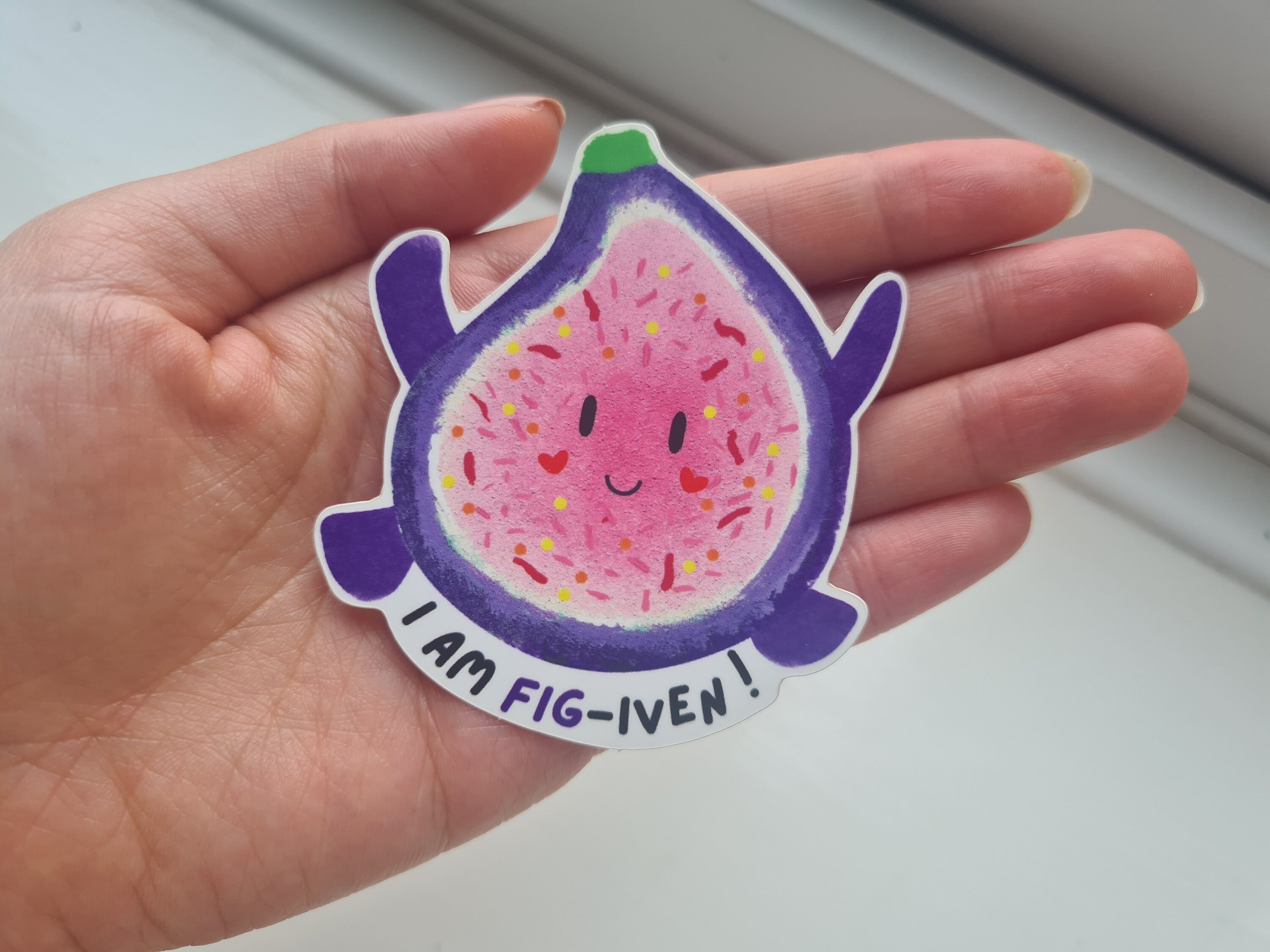 I Am Fig-iven! | Faith Sticker | Fig Sticker | Cute Christian Sticker ...