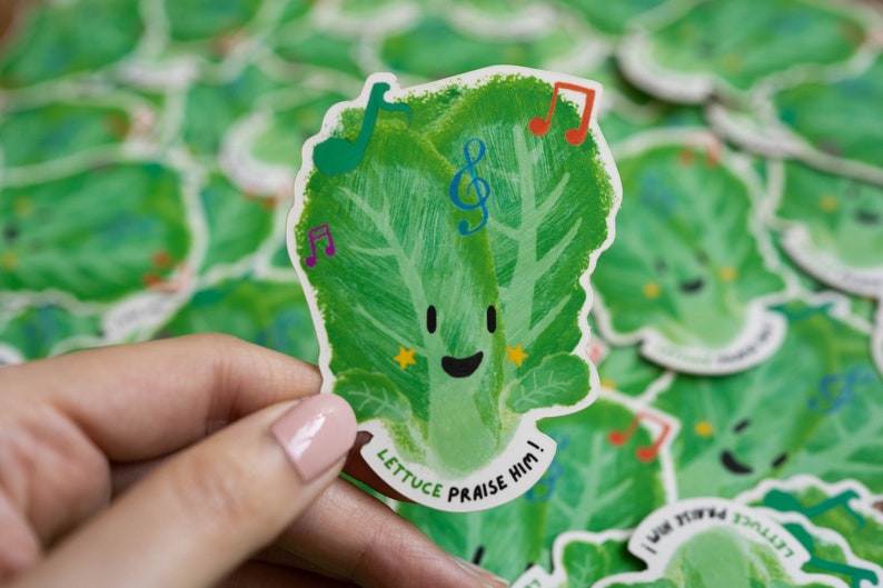 Lettuce Praise Him! | Faith Sticker | Lettuce Sticker | Cute Christian ...