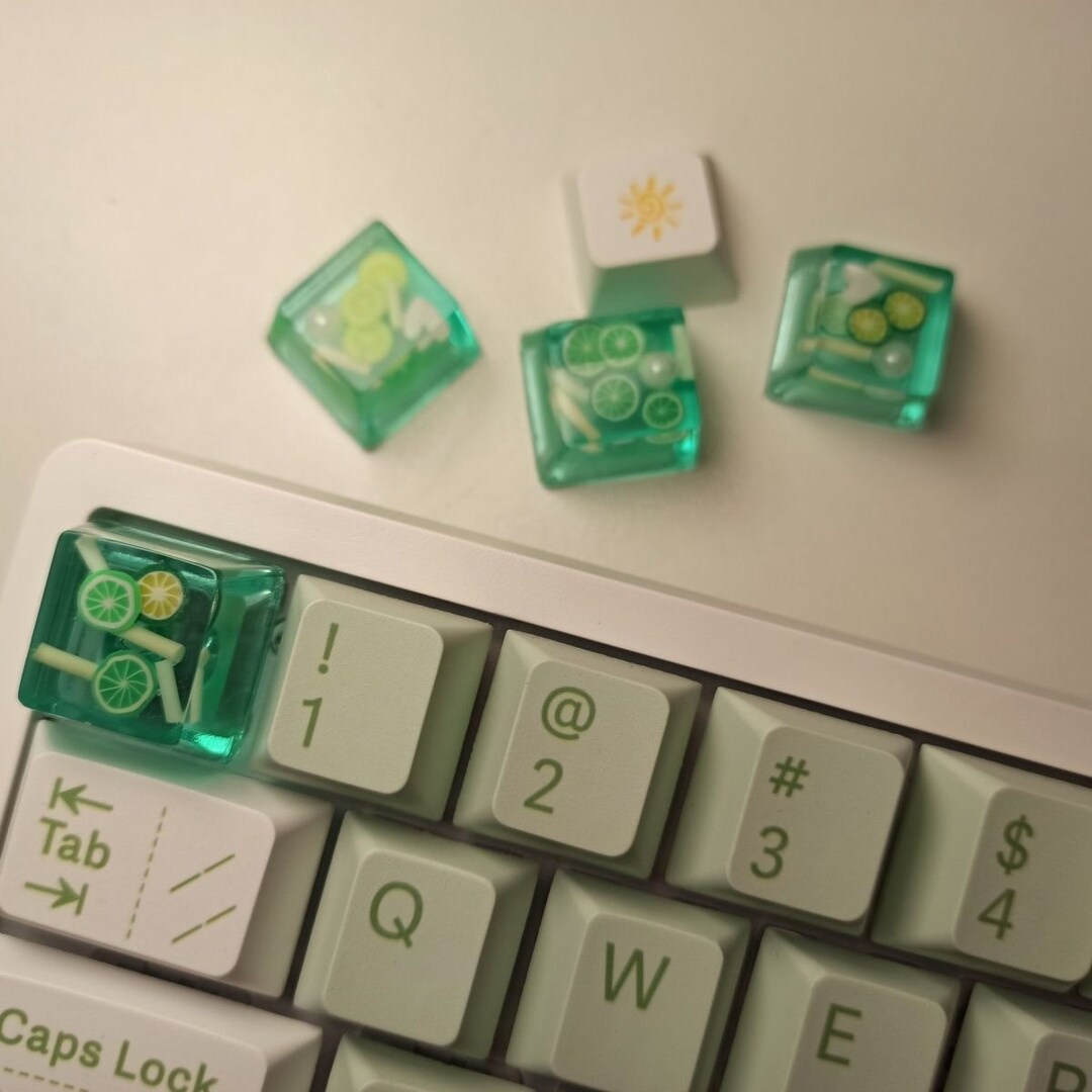 Personalized Keycap Translucent Lemon Green Translucent Oem Mechanical ...
