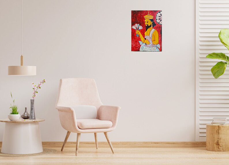 A Devotee. A Sri Lankan Traditional Folk-art Hand Painted on a - Etsy