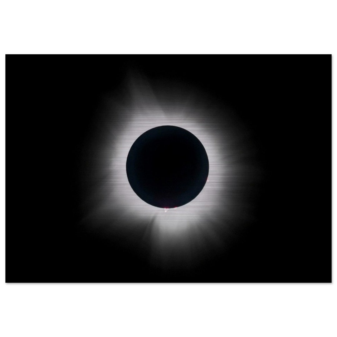 Total Solar Eclipse 2024 Brushed Aluminum Print, Metal Print Solar ...