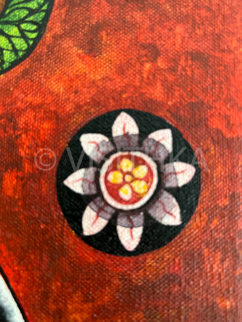 Sri Lankan Folk Art, Namo Buddhaya, an Original Hand Painting of Lord ...