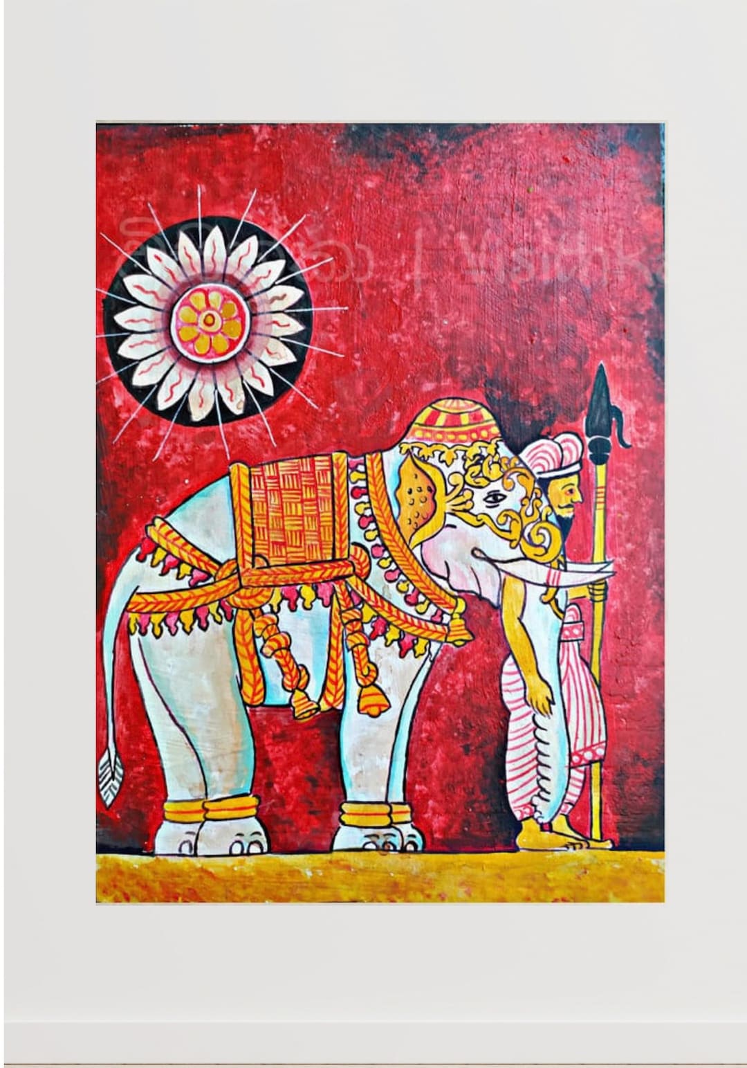 Elephant and the Mahout. A Sri Lankan Traditional Folk-art - Etsy