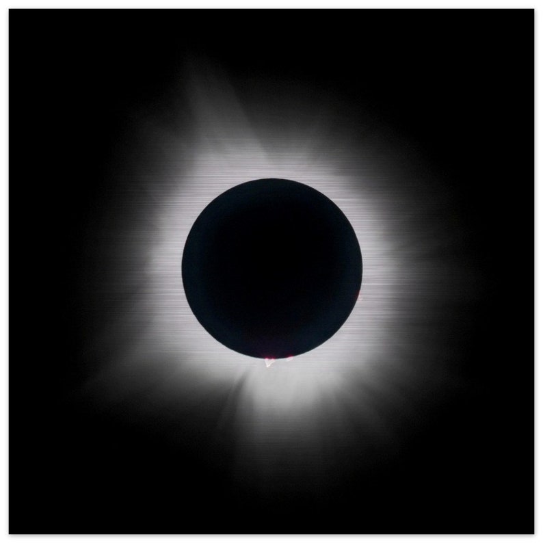 Total Solar Eclipse 2024 Brushed Aluminum Print, Metal Print Solar ...