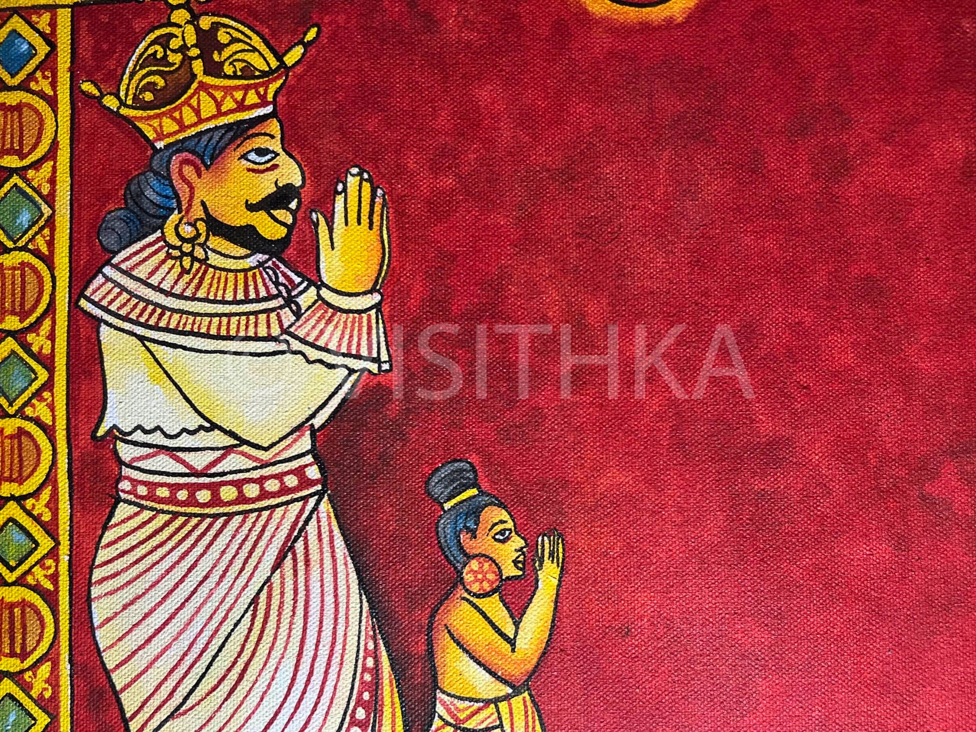 Ayubowan Original Hand Painted on Canvas With Acrylic. Framed Canvas ...