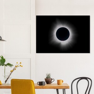Total Solar Eclipse 2024 Brushed Aluminum Print, Metal Print Solar ...