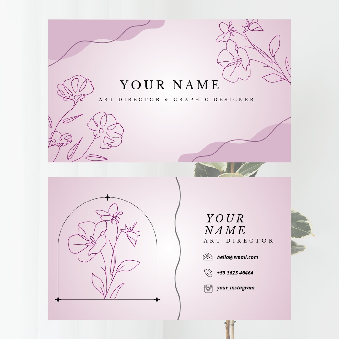 Business Card Canva Template, Canva Template, Instant Download, Easy to ...