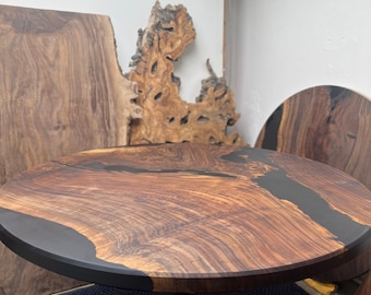 Claro Walnut Dining Room Table Round - Etsy