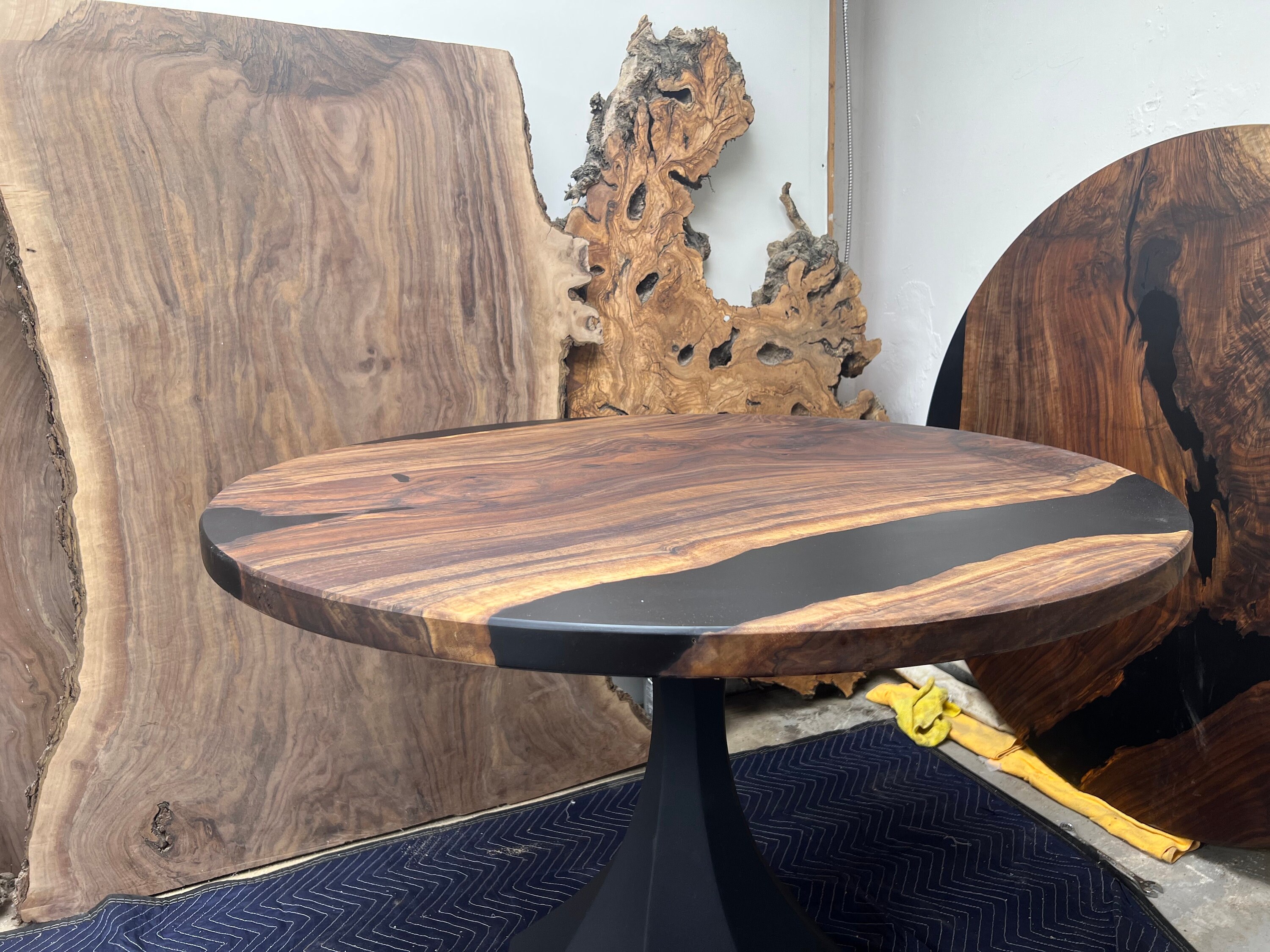 Claro Walnut Dining Room Table Round - Etsy