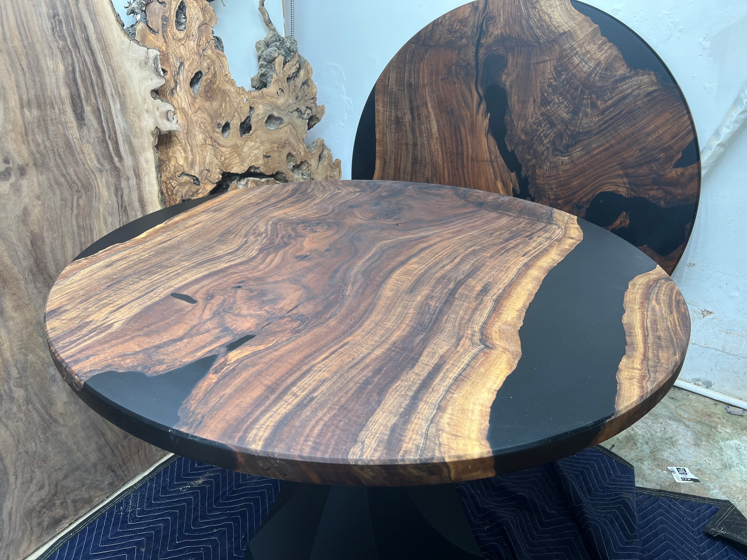 Claro Walnut Dining Room Table Round - Etsy