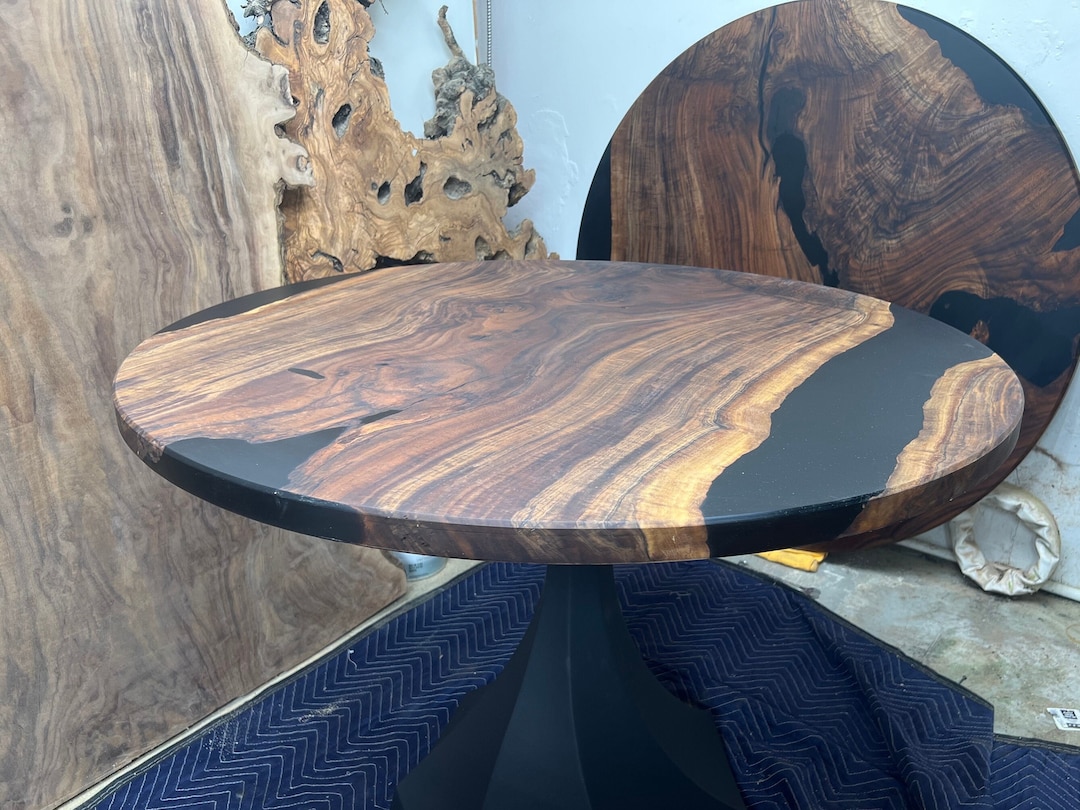 Claro Walnut Dining Room Table Round - Etsy