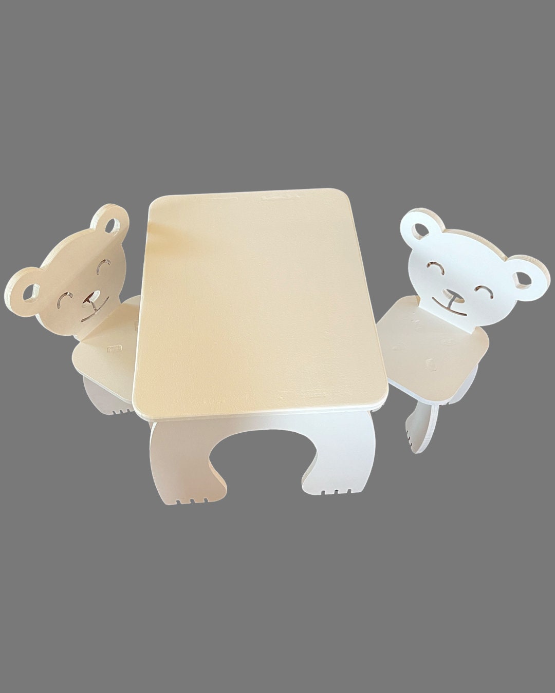 Kids Bear Chair and Table Set - Etsy