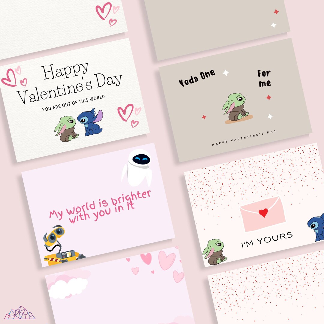 Digital Valentines Day Cards Assortment Grogu the Child - Etsy