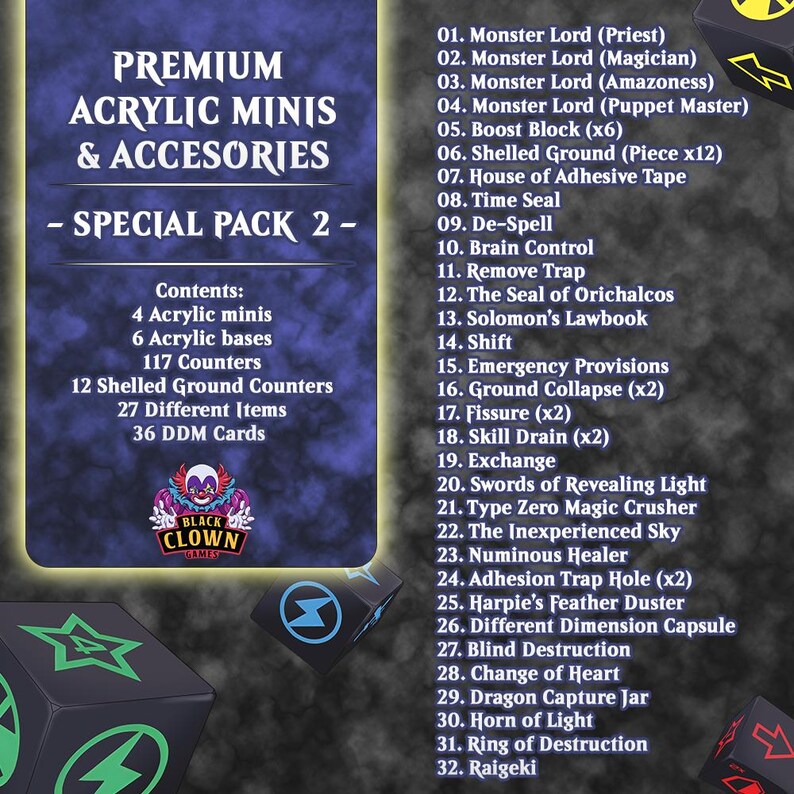 DDM 2D Miniatures & Accessories - Special Pack 2 | Acrylic | 2 Sided ...