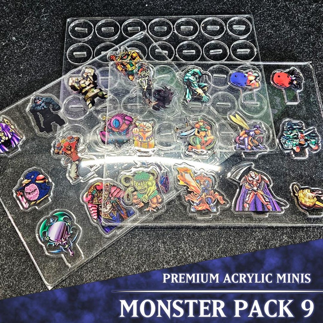 DDM 2D Miniatures - Monster Pack 9 | Acrylic | 2 Sided View - Etsy