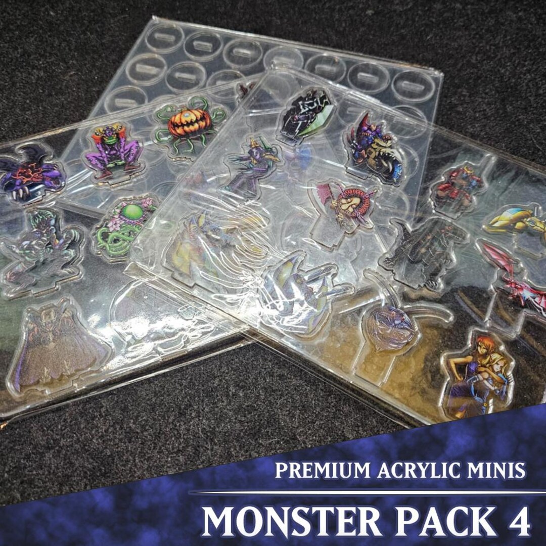 DDM 2D Miniatures - Monster Pack 4 | Acrylic | 2 Sided View - Etsy