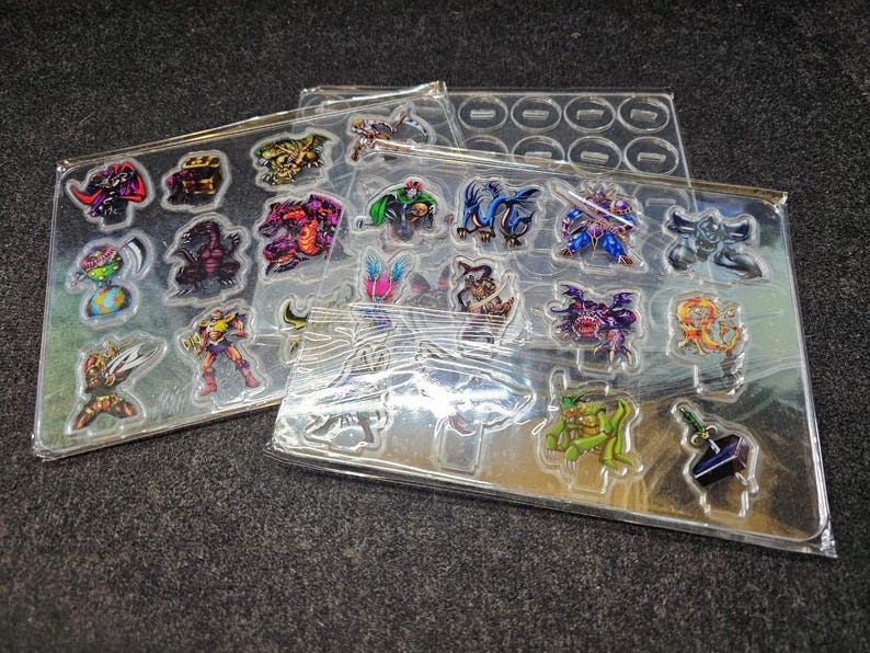 DDM 2D Miniatures - Monster Pack 3 | Acrylic | 2 Sided View - Etsy