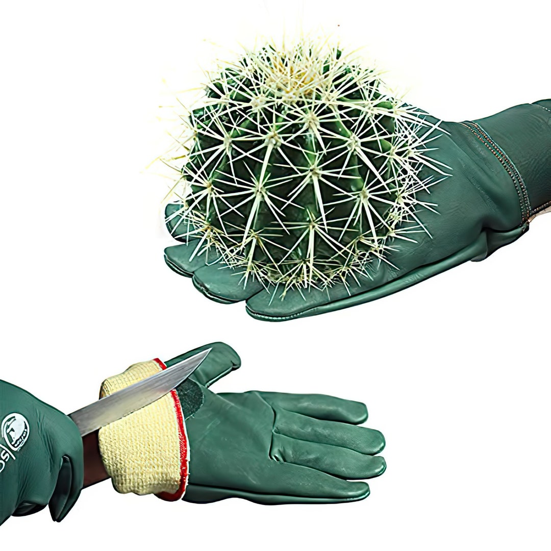Leather Gardening Gloves, Thorn Proof Rose Pruning Landscaping Cut ...