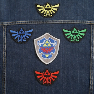 Zelda Shield and Wings Iron on Embroidery Patch - Etsy