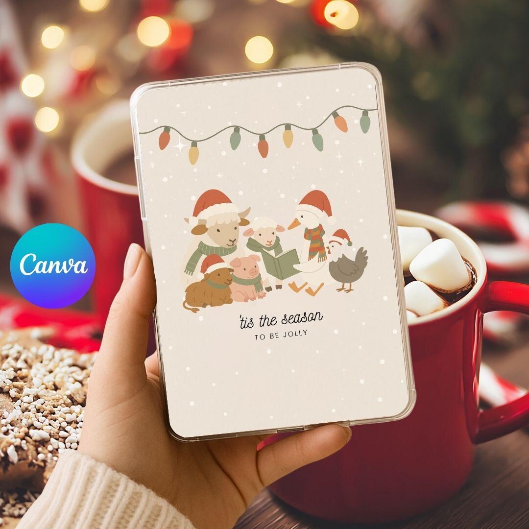 Tis the Season Festive Farm Animals Kindle Insert | Christmas Holiday ...