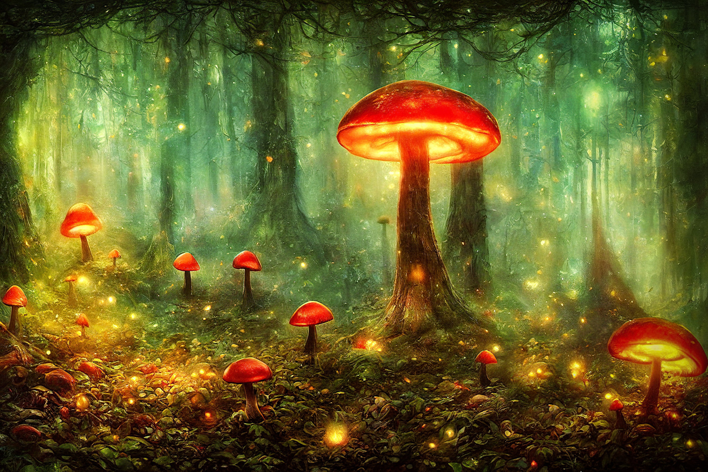 Trippy Mushroom Forest