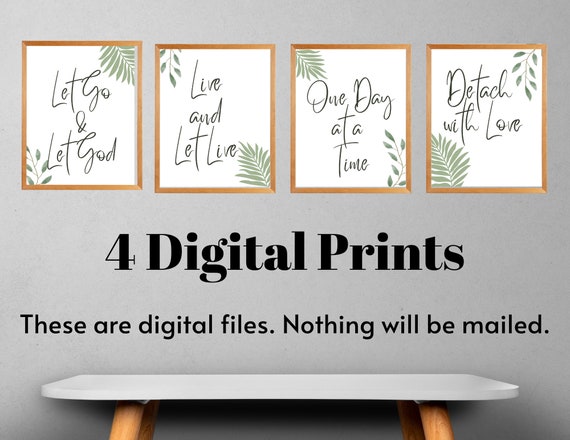 DIGITAL Alanon/aa Slogans Wall Art Bundle of 4 - Etsy