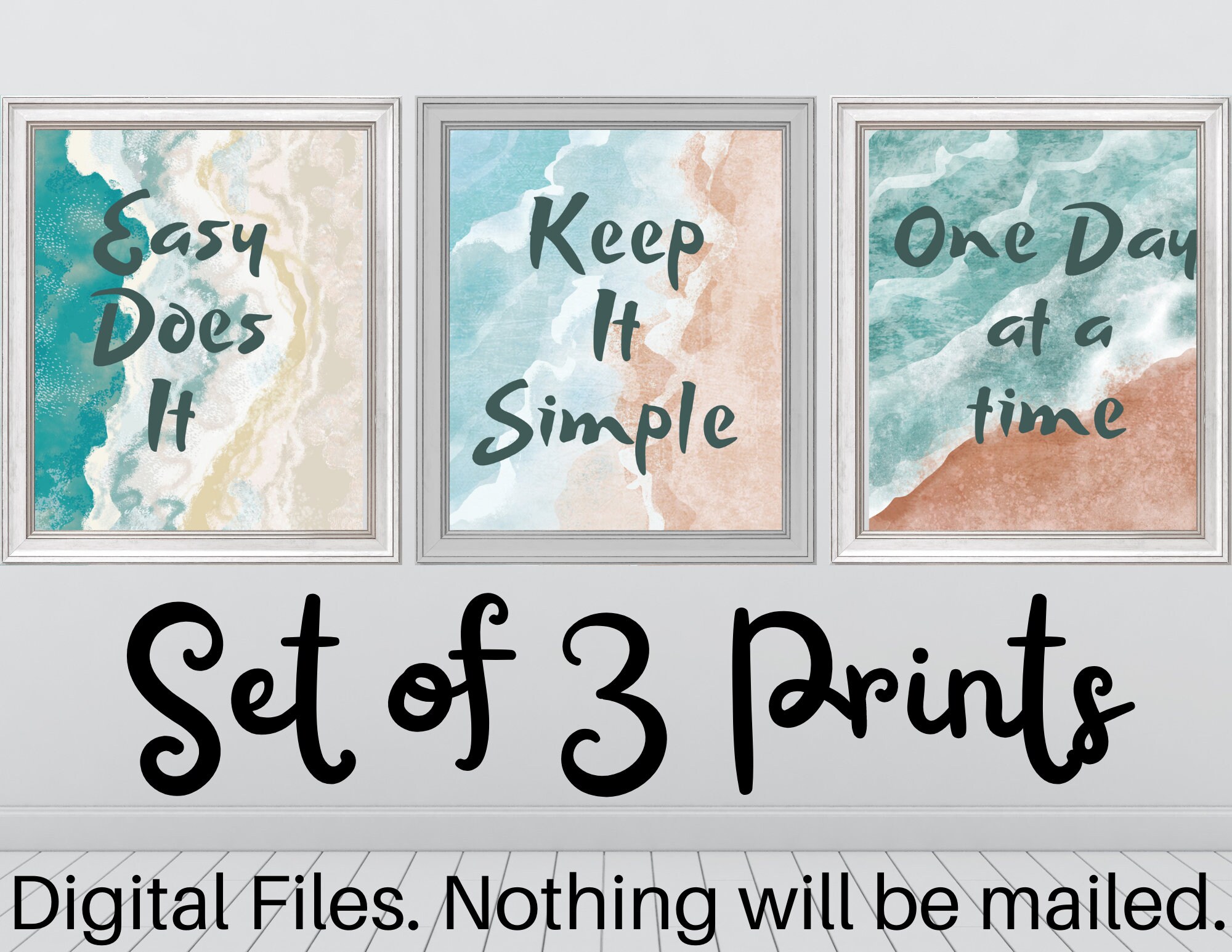 Therapist / School Counselor Office Wall Art Beach Bundle of 3 Prints ...