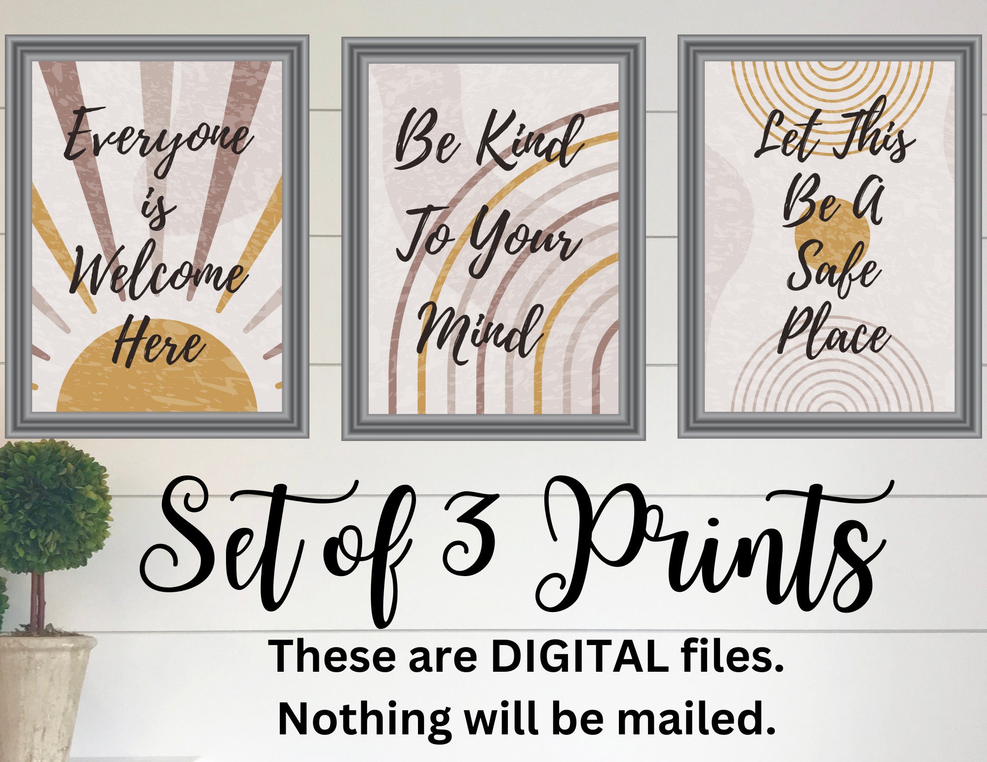 Therapist / School Counselor Office Wall Art Signs Bundle of 3 Prints ...