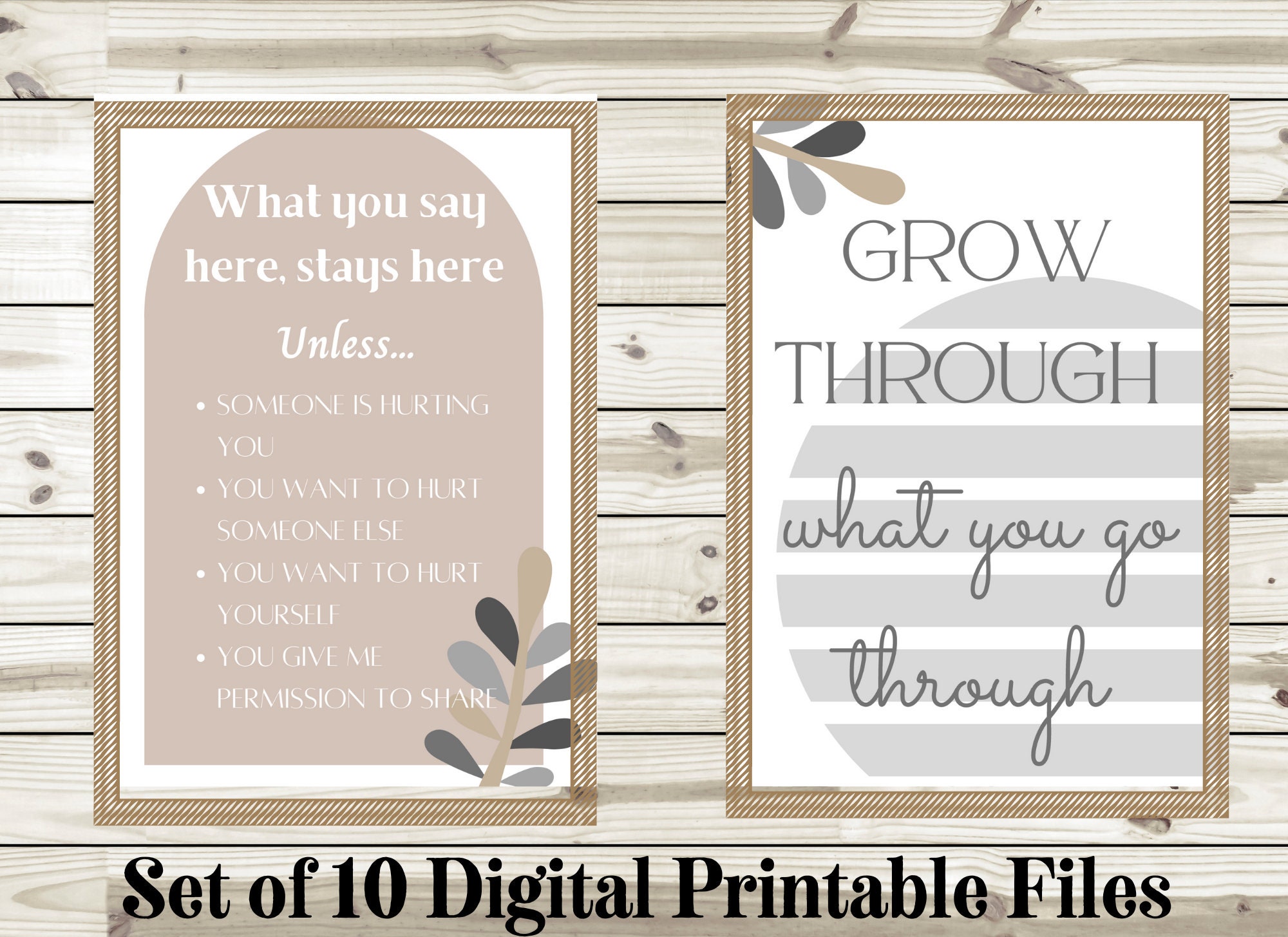 Boho Digital Bundle Neutral Theme - Therapist/counselor/psychologist ...
