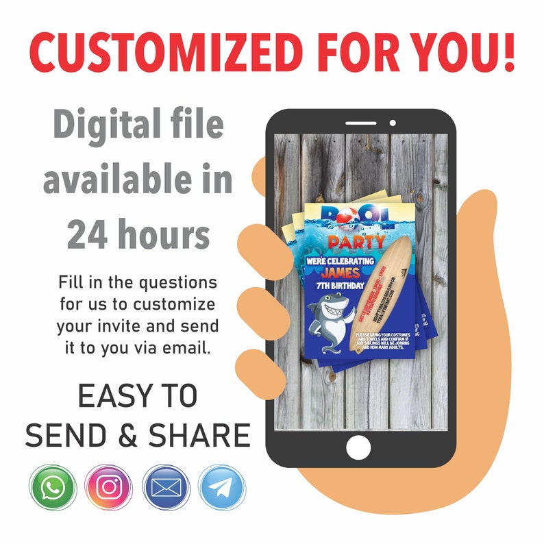 Pool Party, Digital/printable Invitation, Pool Birthday, Swimming ...