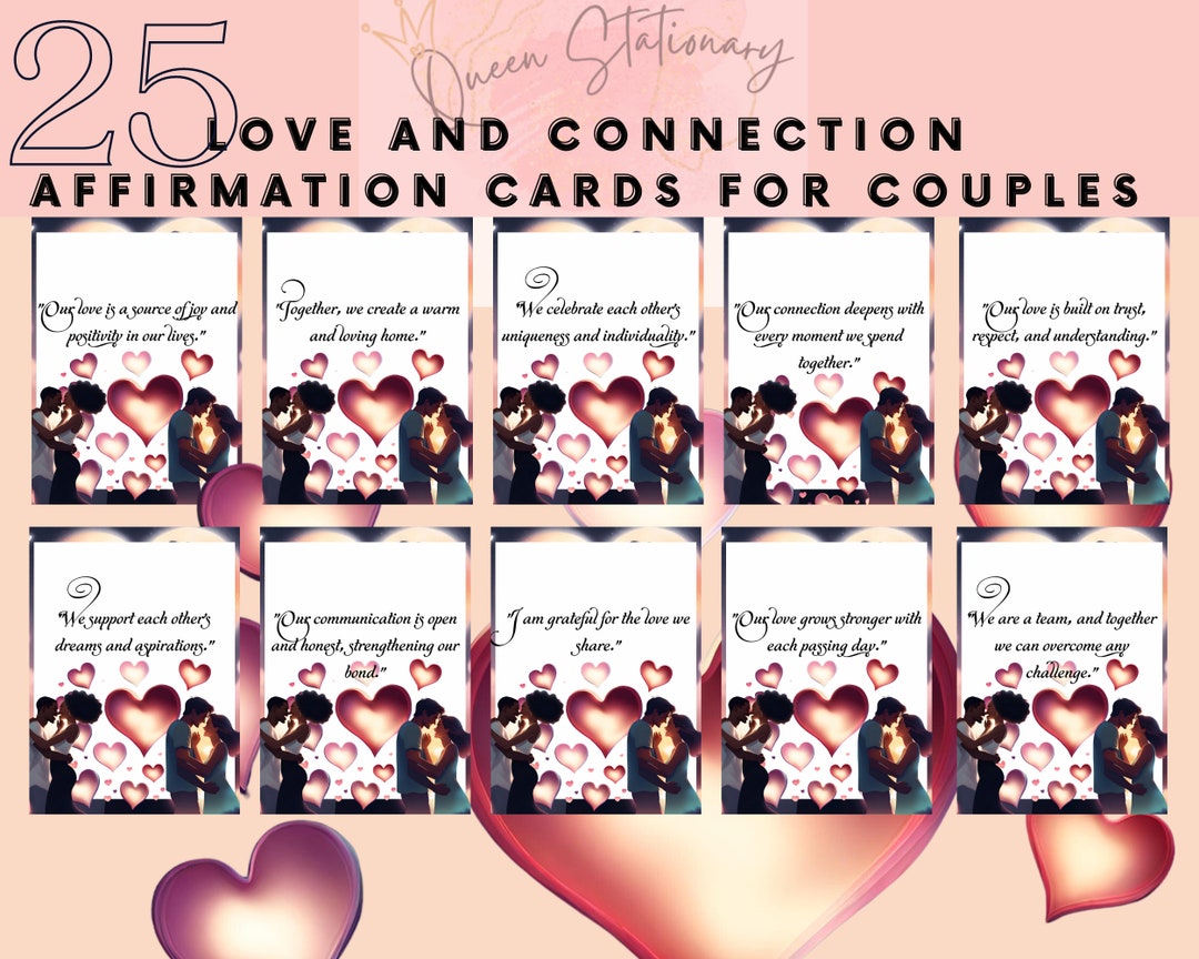 Love and Connection Affirmation Cards for Couples - Etsy