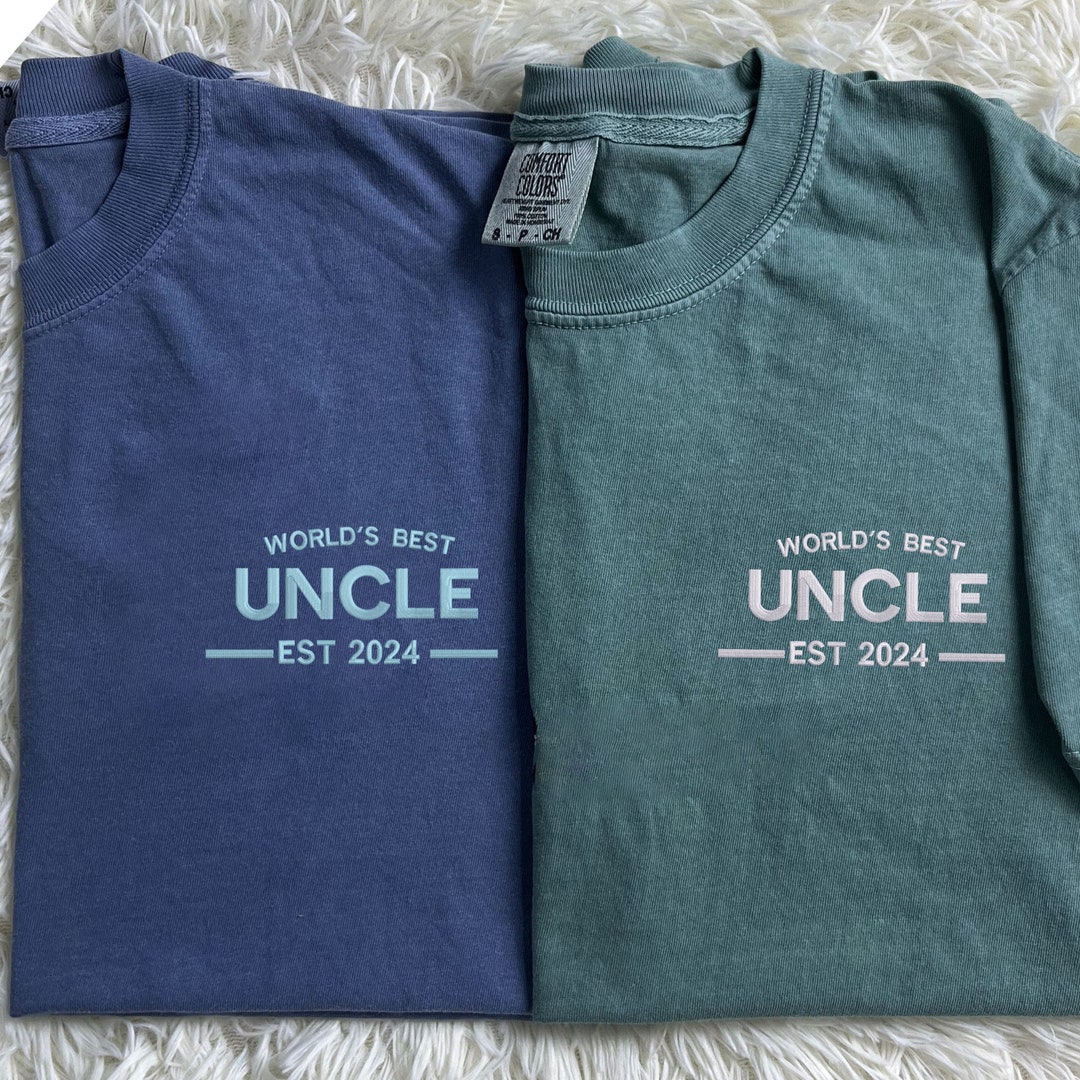 Uncle T-shirt, Worlds Best Uncle Embroidered Shirt, Custom Uncle Shirt ...