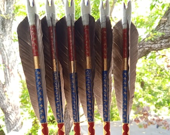 Traditional Medieval English Arrows. Custom Wooden Arrows. 6 Arrows - Etsy