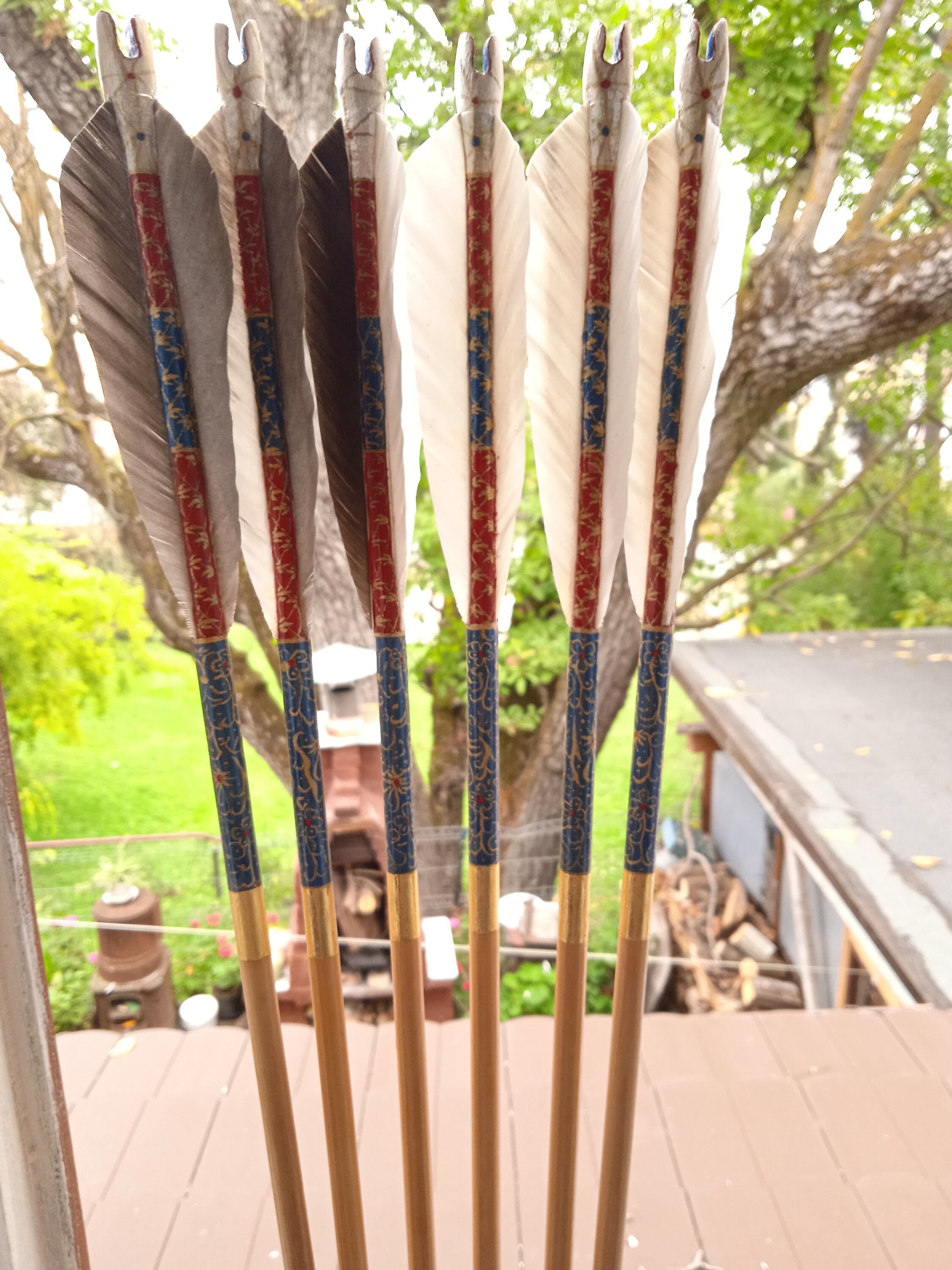 Traditional Ottoman Arrows. Custom Wooden Arrows. GOLD Decorated. 6 ...