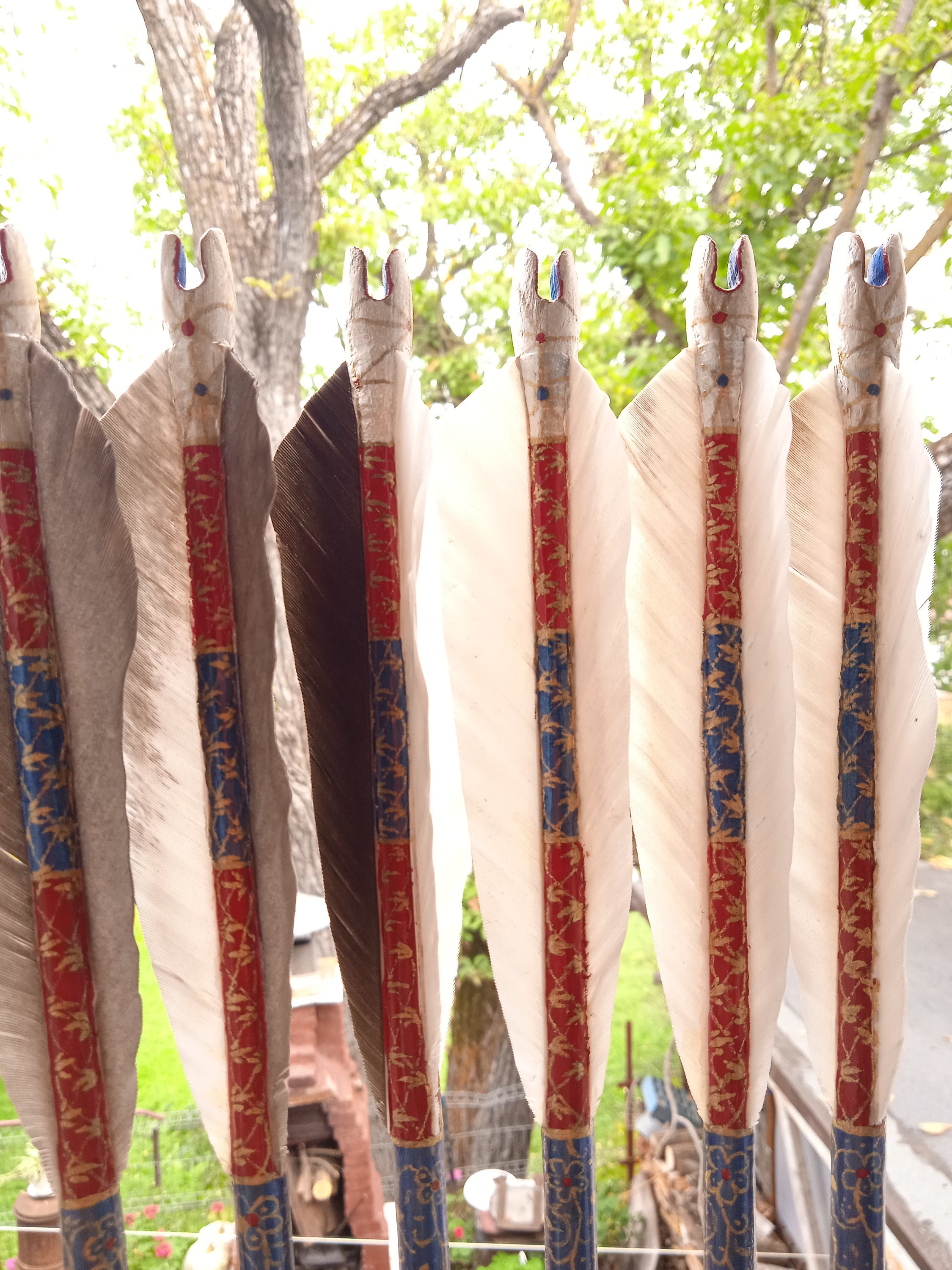 Traditional Ottoman Arrows. Custom Wooden Arrows. GOLD Decorated. 6 ...