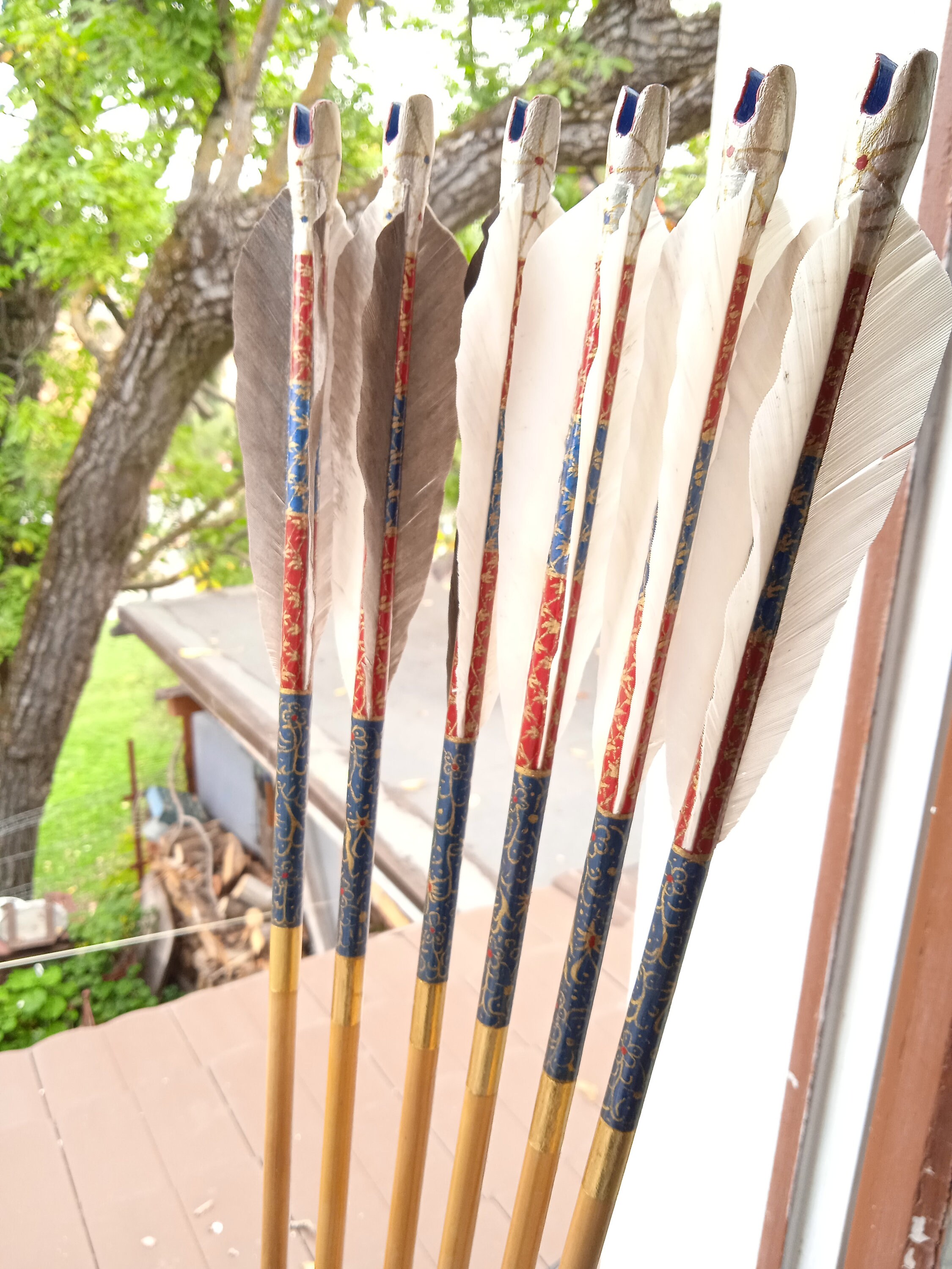 Traditional Ottoman Arrows. Custom Wooden Arrows. GOLD Decorated. 6 ...