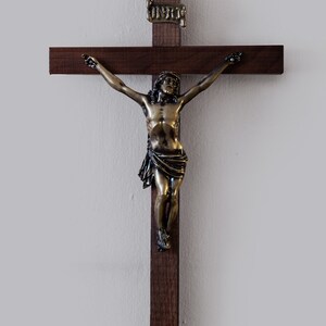 Large Wooden Cross With Base, Massive Cross for Adoration, Crucifix ...
