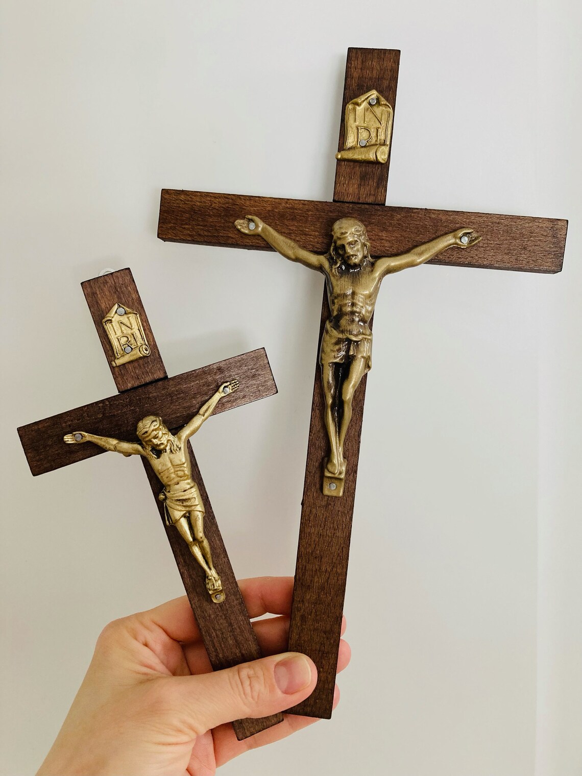 Wooden Cross, Crucifix, Catholic Crucifix, Cross to Hang on the Wall ...