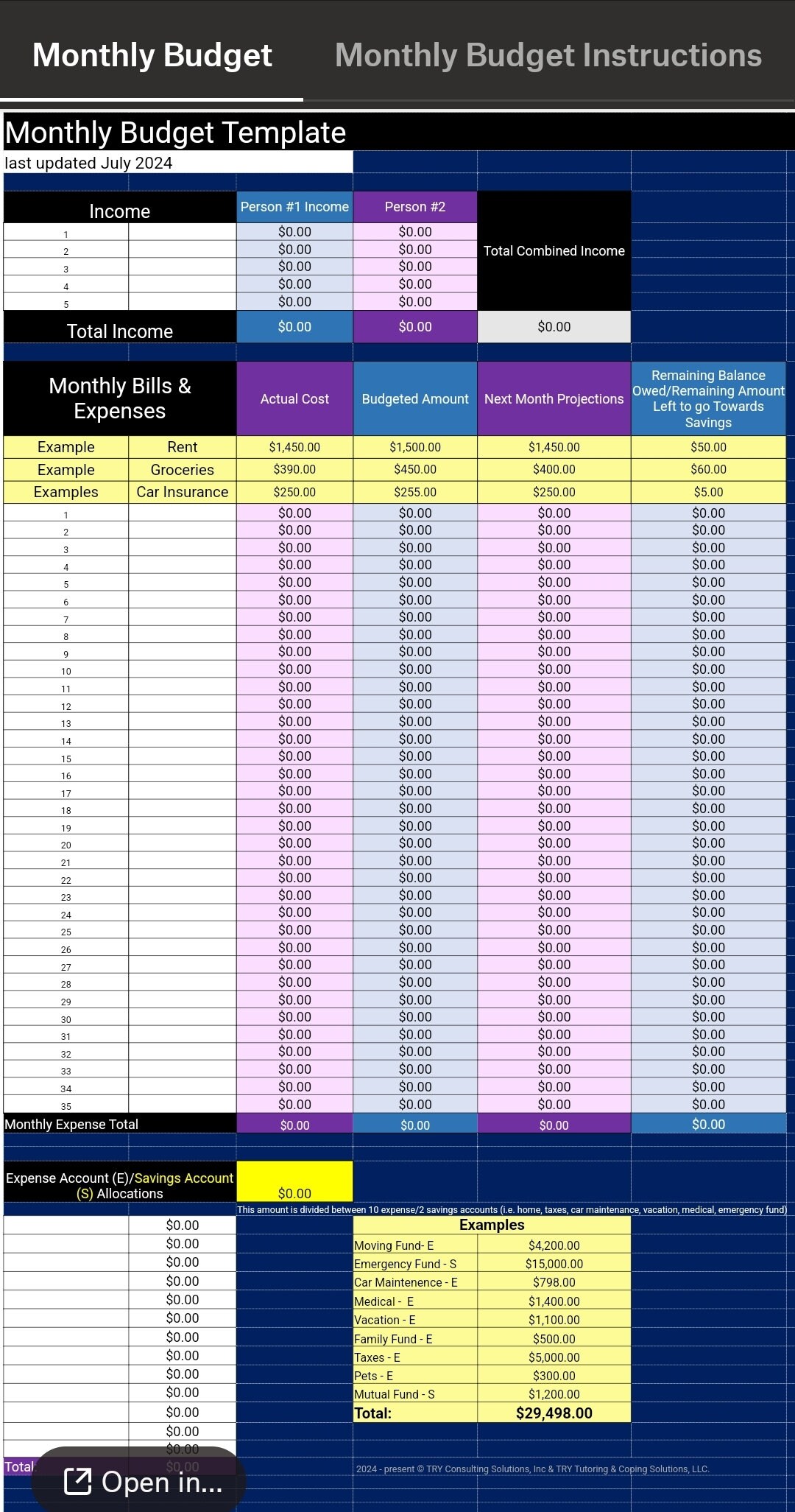 Budget Spreadsheet to Help Reduce Anxiety (including Instructions) - Etsy