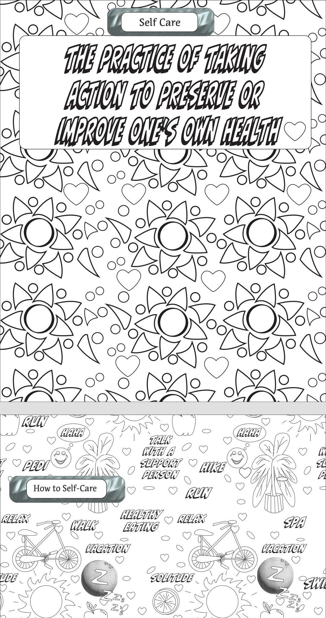 Your Favorite Self Care Guide: Mental Health Coloring Book - Adult Self-care Edition - Etsy