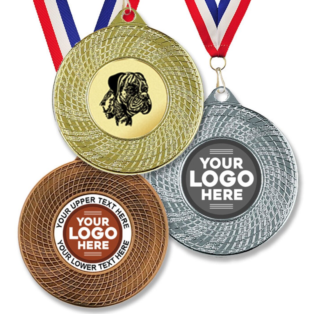 Pack of 10x Metal 50mm Boxer Dog Medals & Ribbons Standard - Etsy
