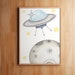 Set of 3 -outer Space Astronaut Prints for Baby Boy Nursery, Spaceship ...