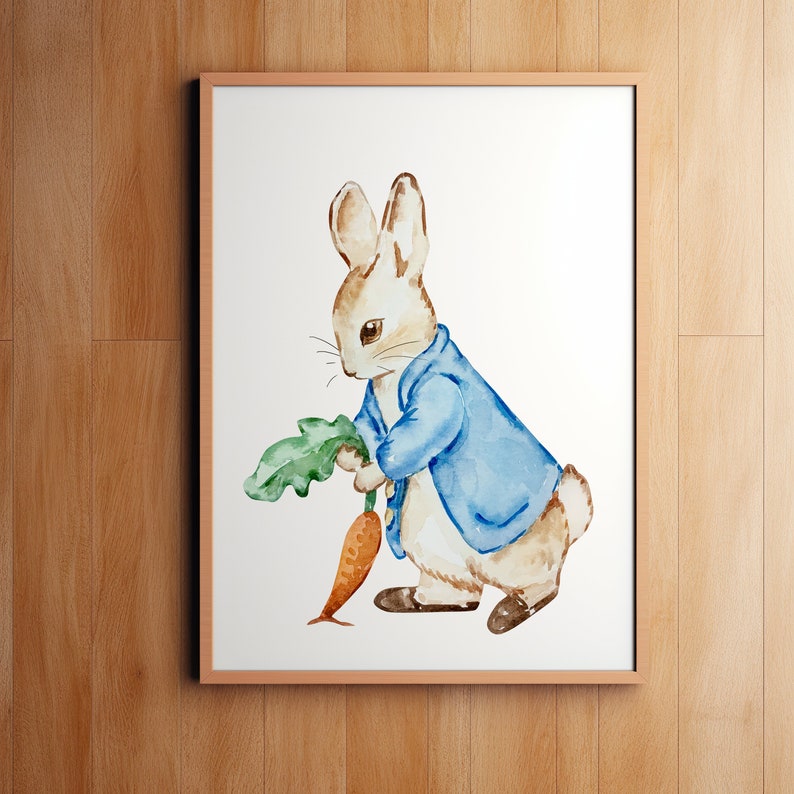 Set of 3 Peter Rabbit Inspired Prints for Baby Boy Nursery, Bunny ...