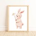 Set of 3 Bunny Rabbit Daisy Prints, Baby Girl Nursery, Personalised ...