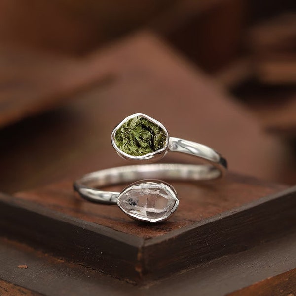 Moldavite Ring - Etsy